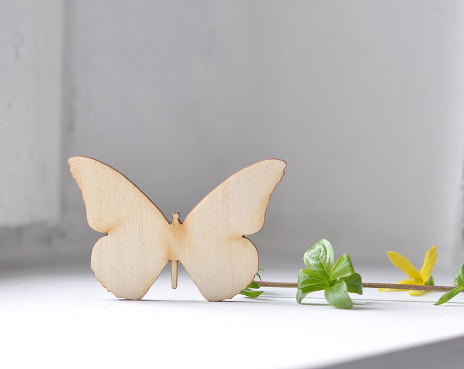 Big 7cm Wooden Butterfly Shape Natural Wood Ready to - Etsy