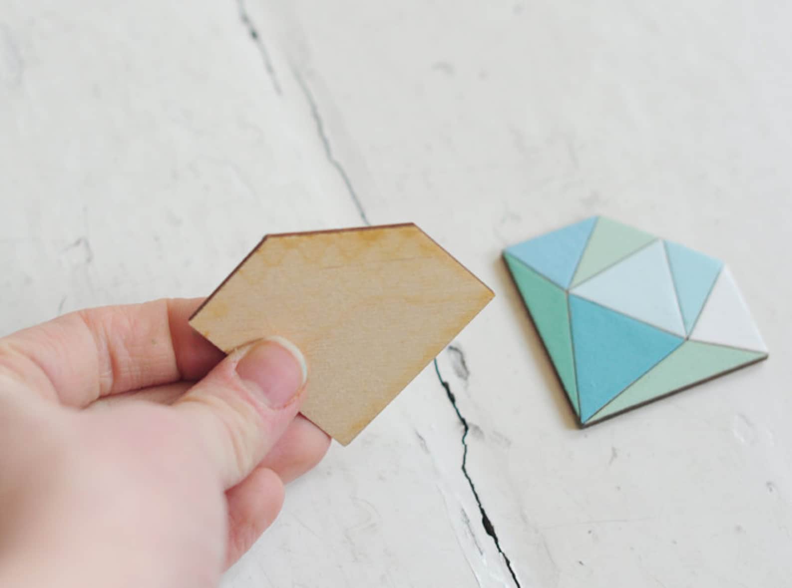 Wooden Diamond Shape Natural Wood Ready to Decorate - Etsy