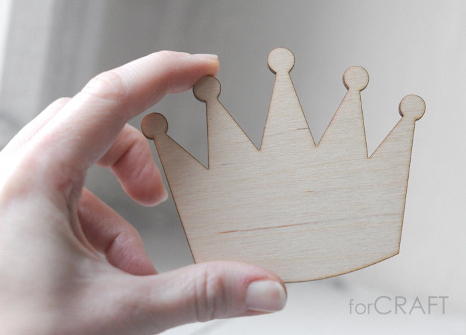 10cm Wooden Crown Shape Natural Wood Unpainted Wooden - Etsy