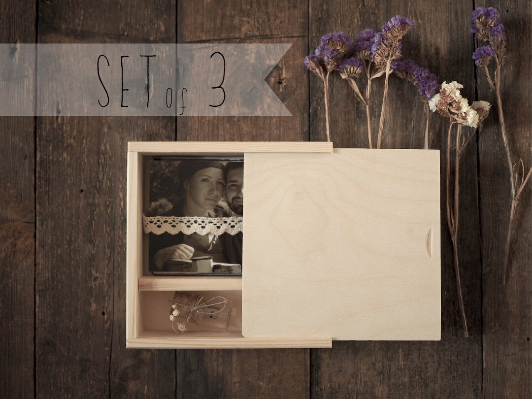 SET of 3 PHOTO&USB Boxes for 4 X6 10x15cm - Etsy
