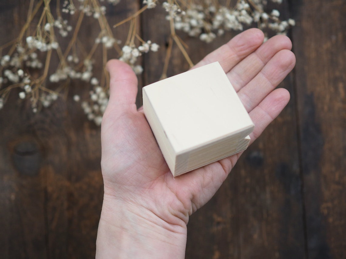 Ring Box Square - Engagement Case, Wooden Tiny Box, Wedding, Ring Box ...