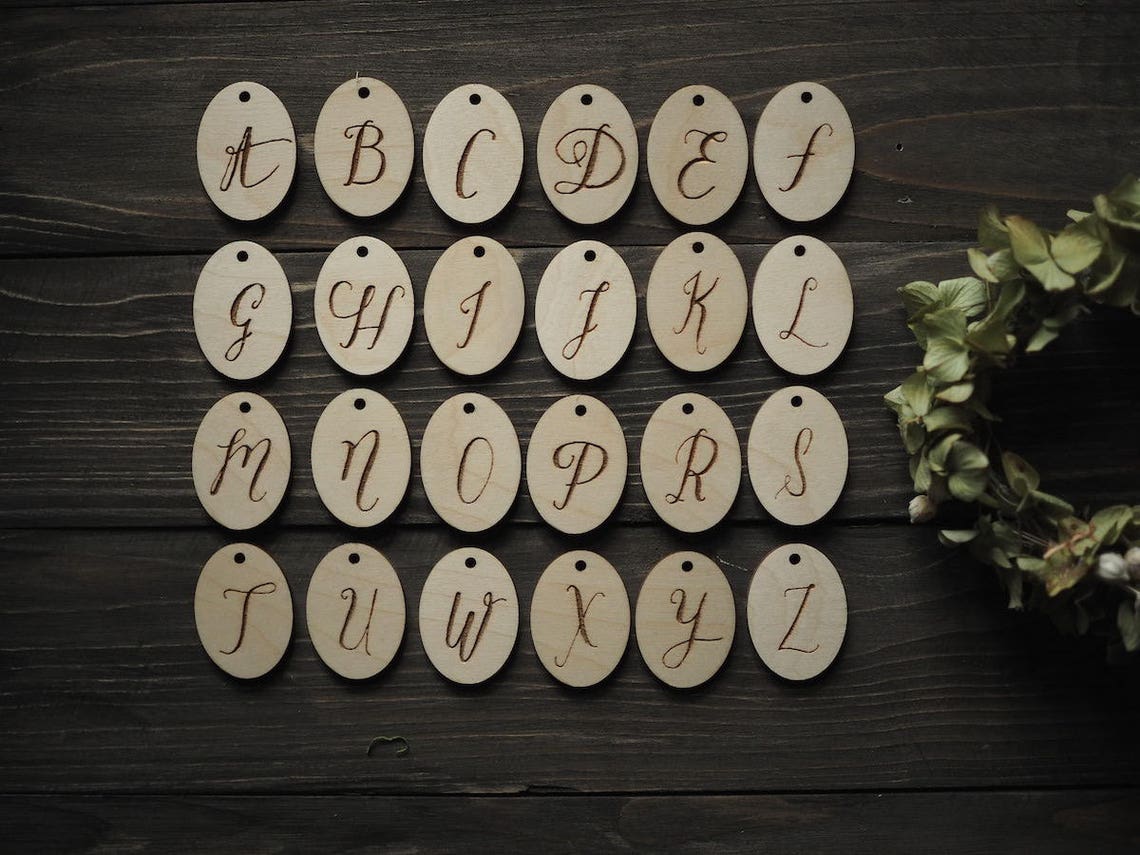 One Letter From ALPHABET - Choose Your Own Letter - as Gift Tag or Key ...