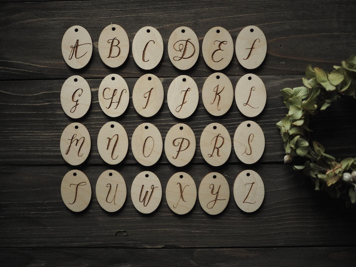 One Letter From ALPHABET - Choose Your Own Letter - as Gift Tag or Key ...