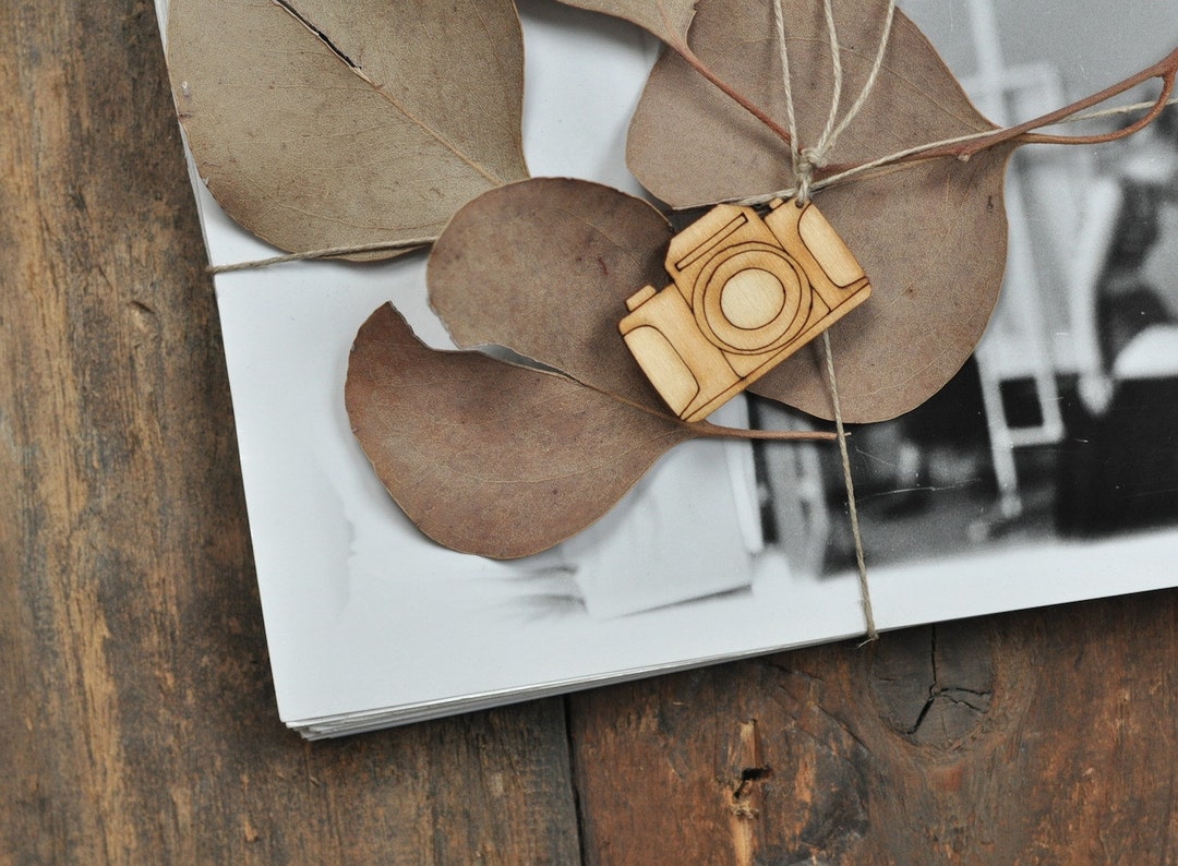 Camera Tag, for Photographers, Natural Wood, Laser Cut, Unpainted ...