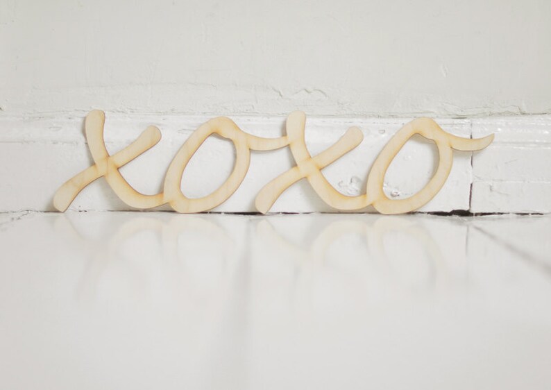 XOXO 40cm Big Wooden Lettering Natural Wood Ready to - Etsy