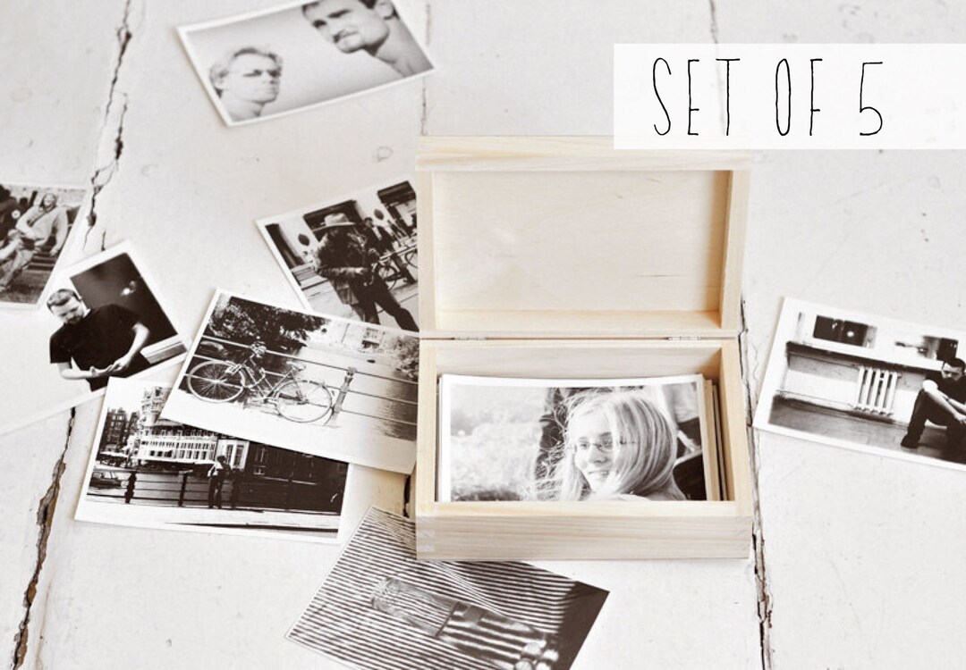 SET of 5 Photo Boxes for 4"x6" (10x15cm) Prints, Photography Packaging ...