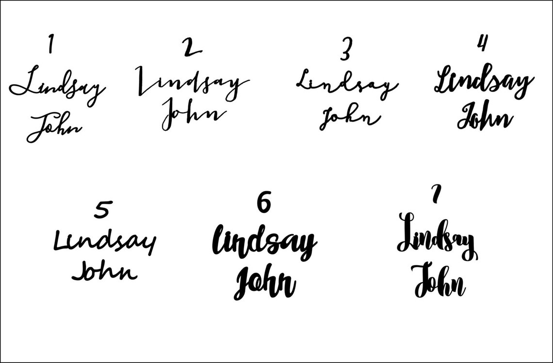 PERSONALISED Wedding Table Setting Names Table Setting Name - Etsy UK