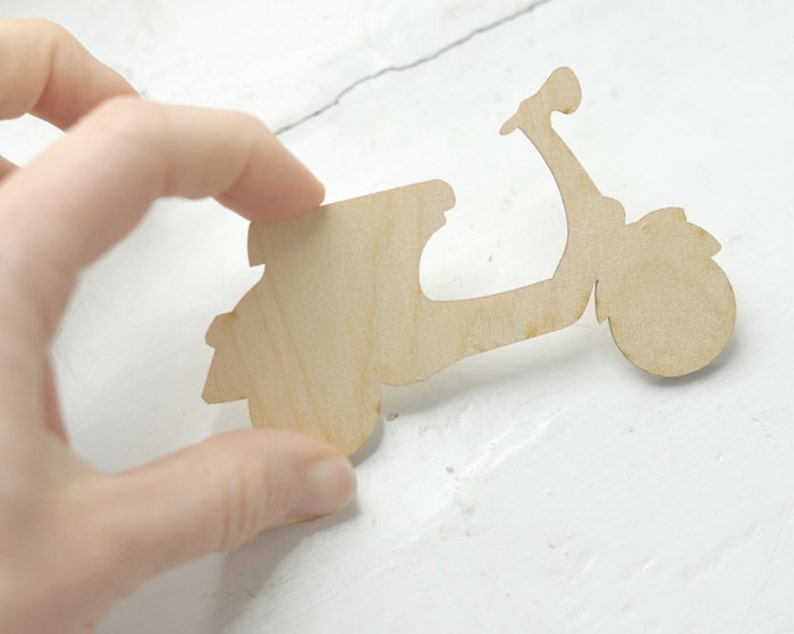 BIG Wooden Vespa Shape Natural Wood Ready to Decorate - Etsy