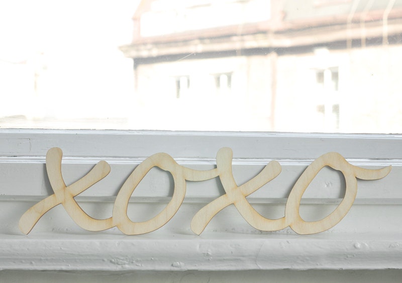 XOXO 40cm Big Wooden Lettering Natural Wood Ready to - Etsy