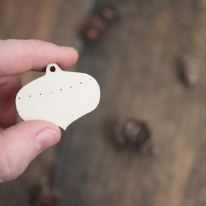 Christmas Ball Tag, Christmas Decor, Ornament, Natural Wood, Laser Cut ...