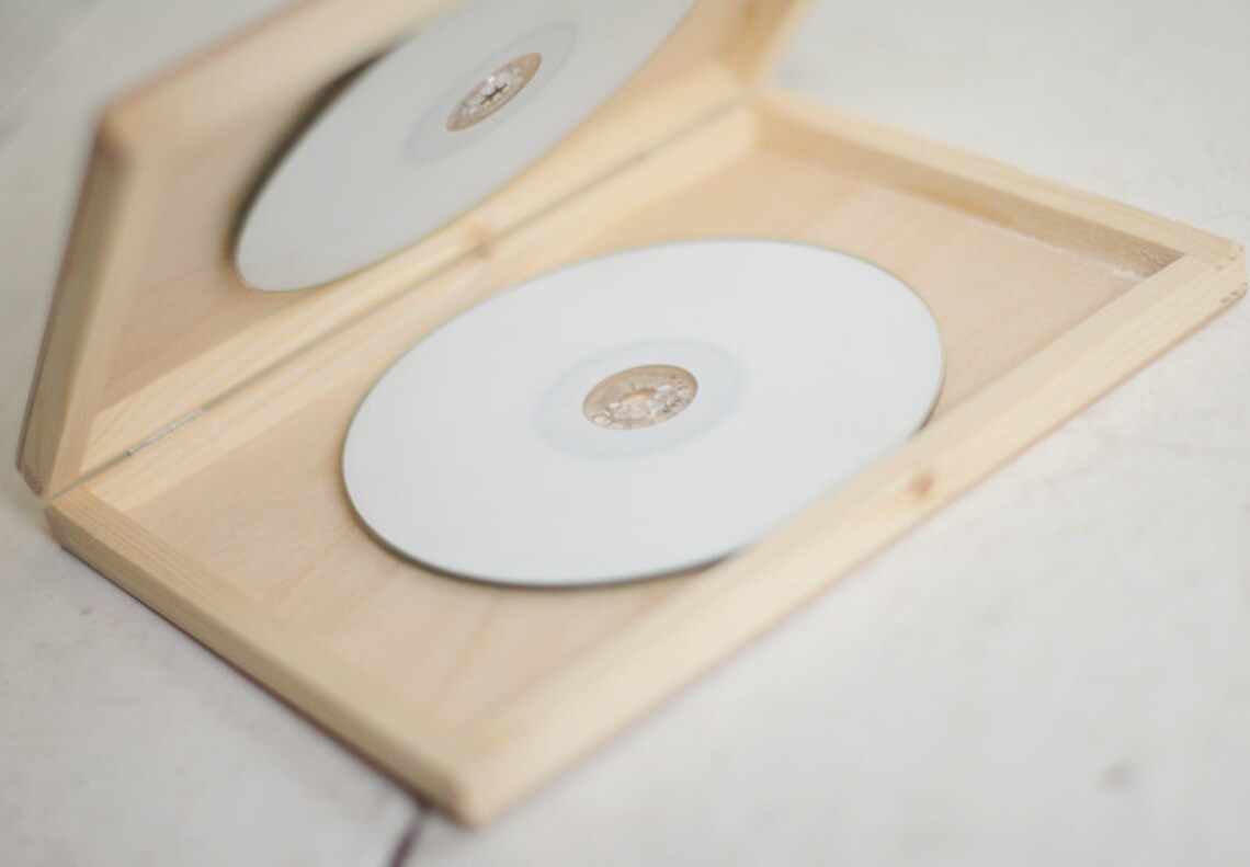 SET of 5 Double DVD Case Wooden Box Keepsake Box Natural | Etsy