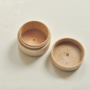 Very Little Wooden Round Box, Wedding Ring Box, Engagement Ring Box ...