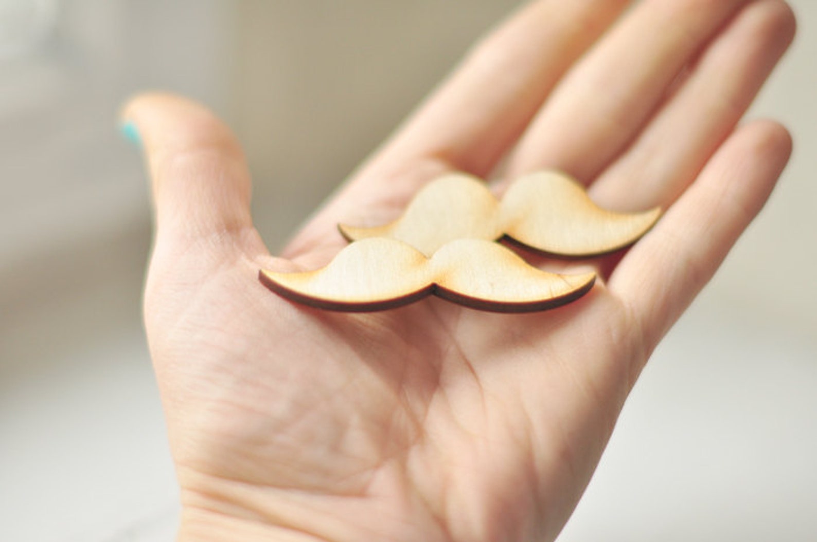 Unfinished Wood Mustache Shapes: Laser Cut Plywood, Set of 2 - Etsy