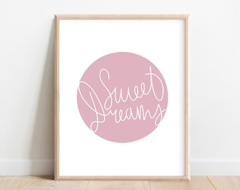 Pink Word Wall Art - Etsy