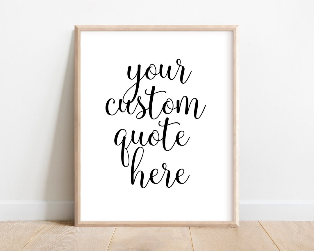 Custom Word Art / Printable Quote / Personalized Print / Typography ...