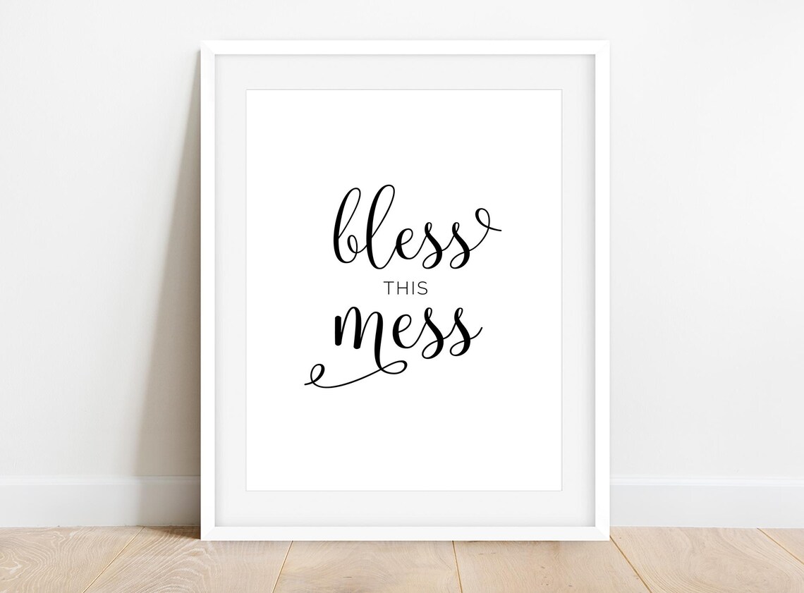 Bless This Mess / Playroom Printable / Funny Wall Decor / Messy ...