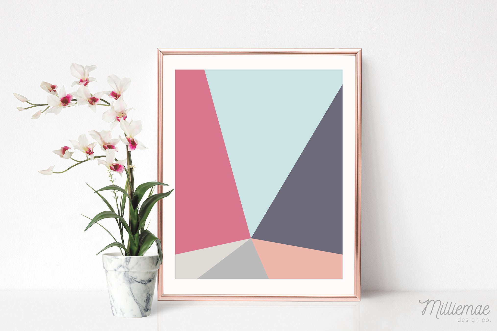 Geometric Modern Color Block Prints Instant Download Set of - Etsy