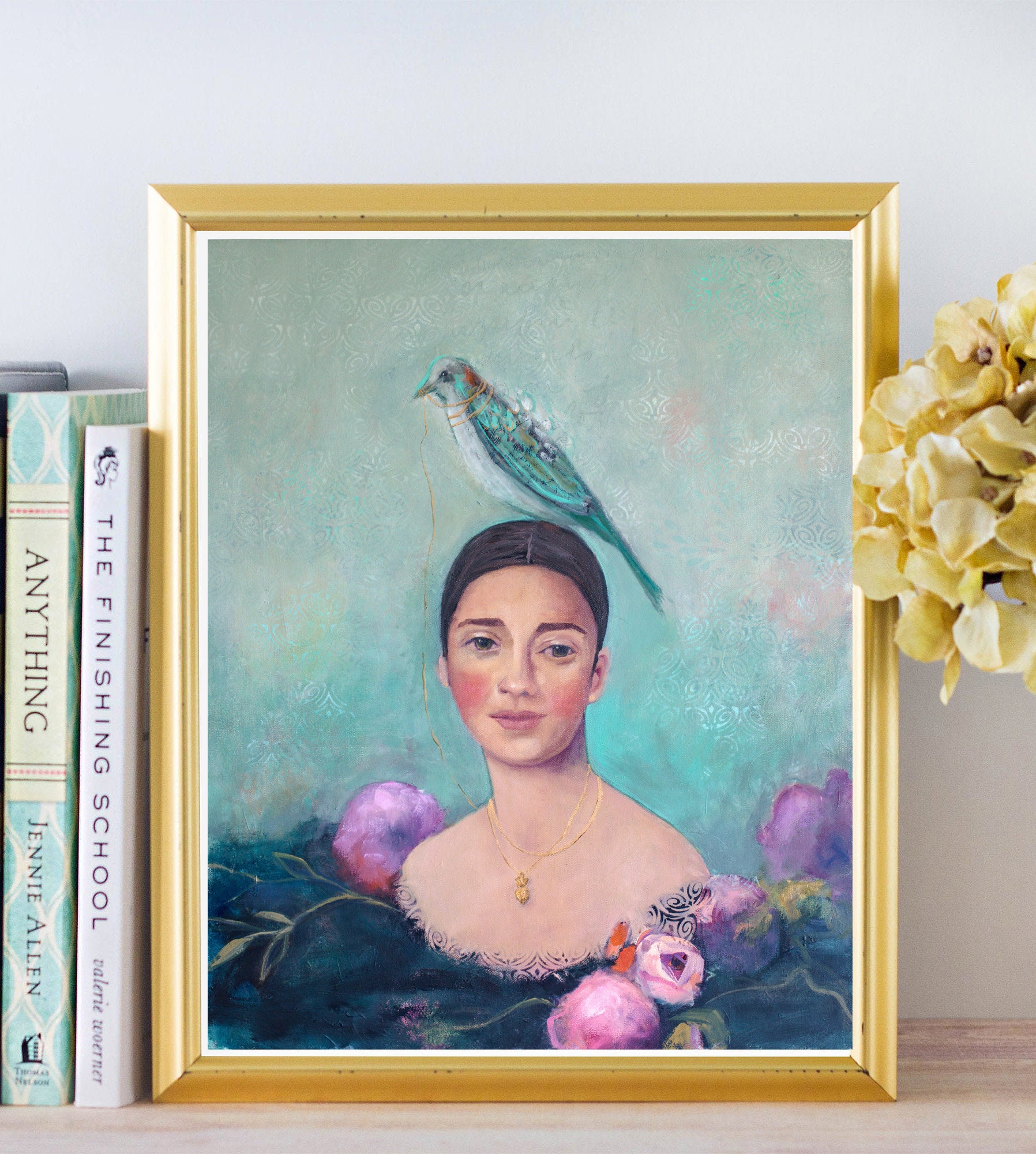 Floral Abstract Art, Floral Art Print, Abstract Floral Painting, Girl ...