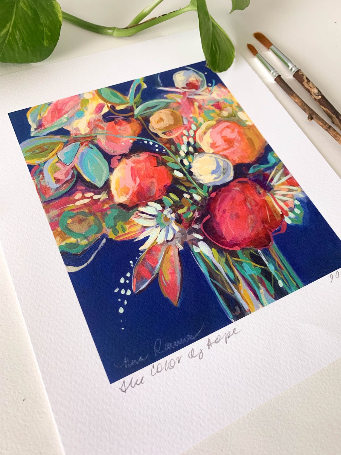Floral Abstract Art, Floral Art Print, Abstract Floral Painting ...