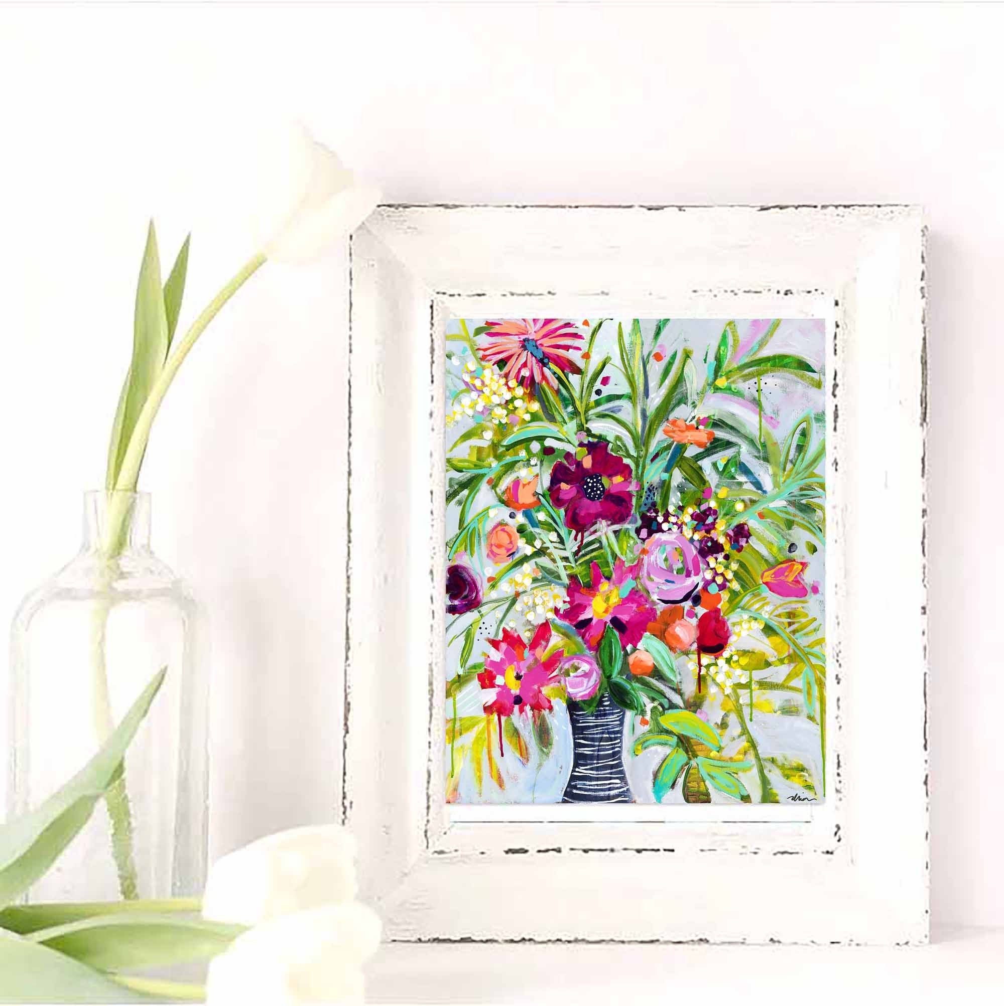 Floral Abstract Art floral art print abstract floral | Etsy