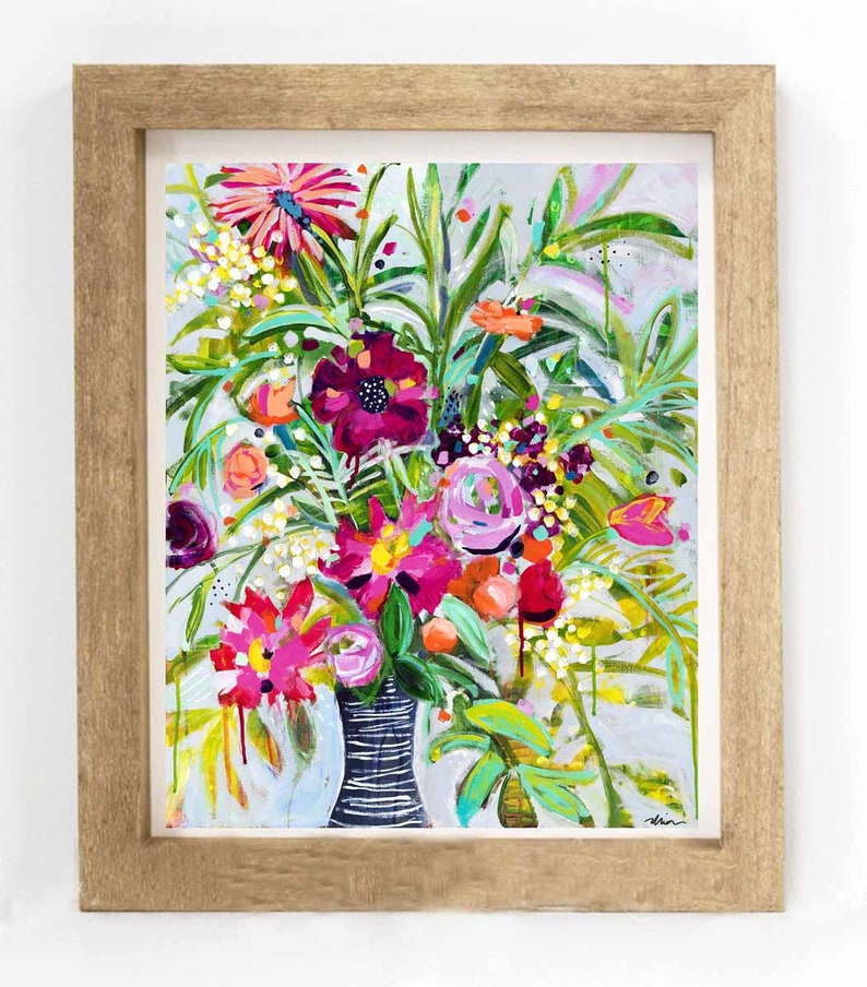 Floral Abstract Art floral art print abstract floral | Etsy