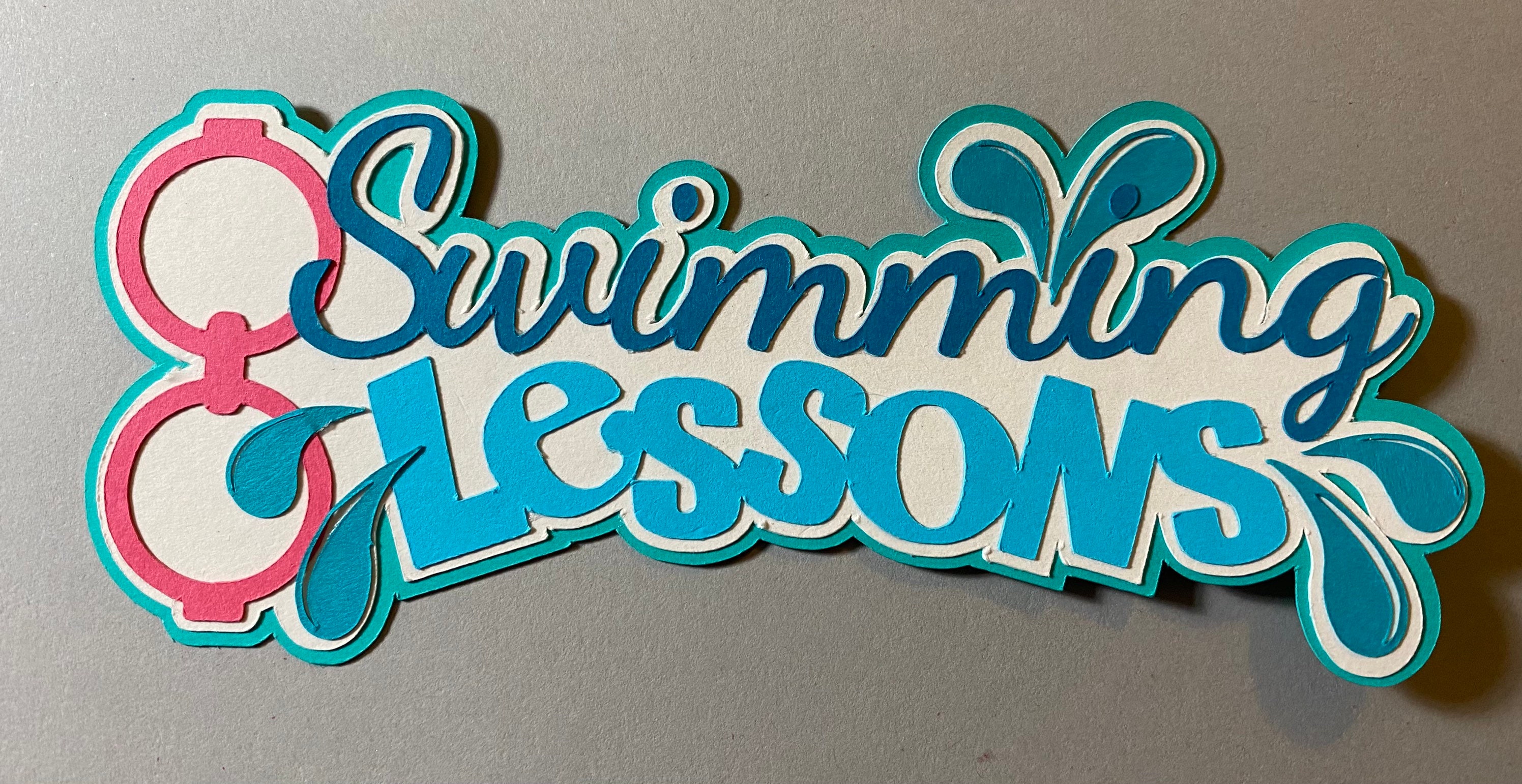 Swimming Lessons Title Scrapbooking Die Cut Embellishment - Etsy