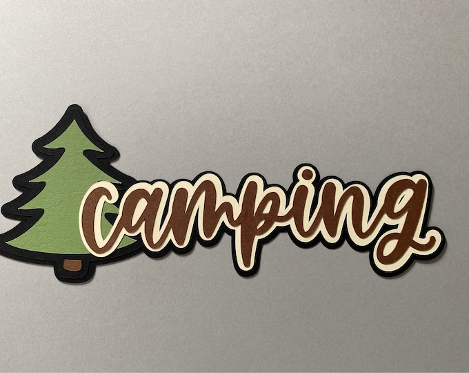 Camping Layered Scrapbooking Die Cut Dimensional Embellishment - Etsy