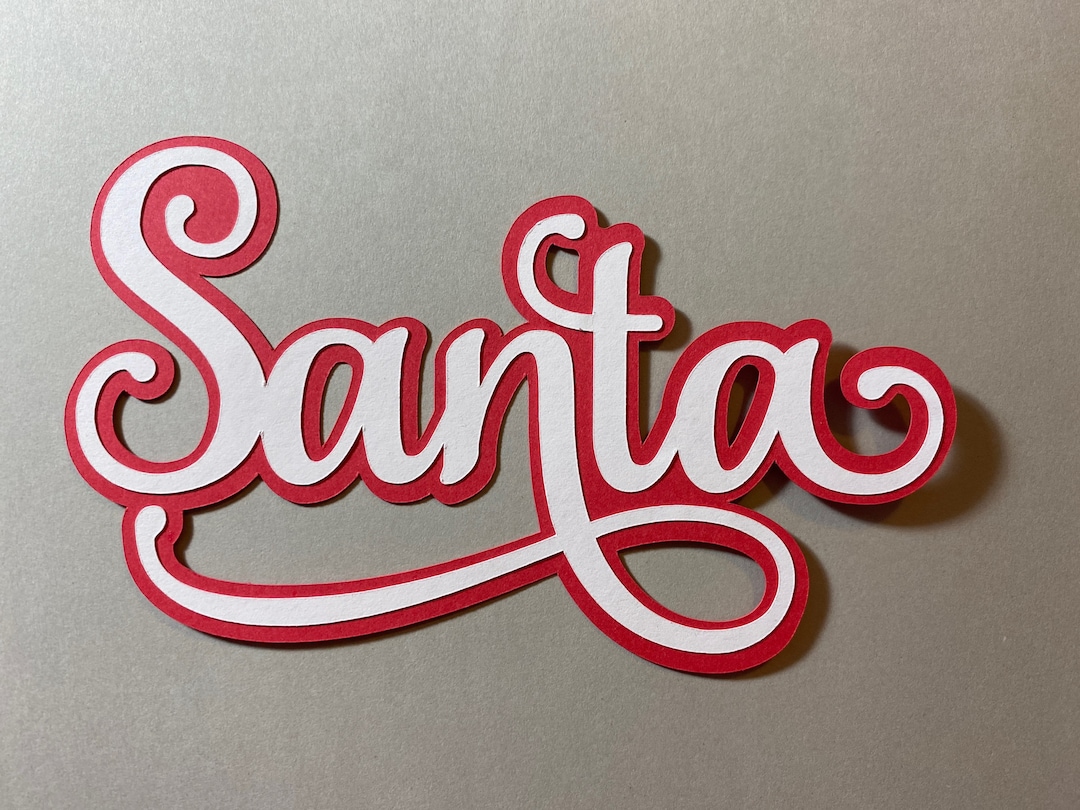 Santa Title Scrapbooking Die Cut Embellishment - Etsy