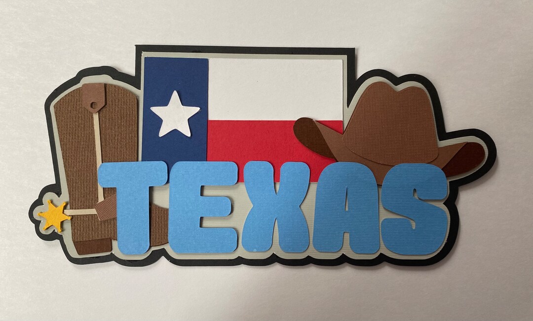 Texas Layered Scrapbooking Die Cut Dimensional Embellishment - Etsy