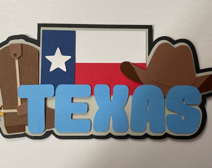 Texas Layered Scrapbooking Die Cut Dimensional Embellishment - Etsy