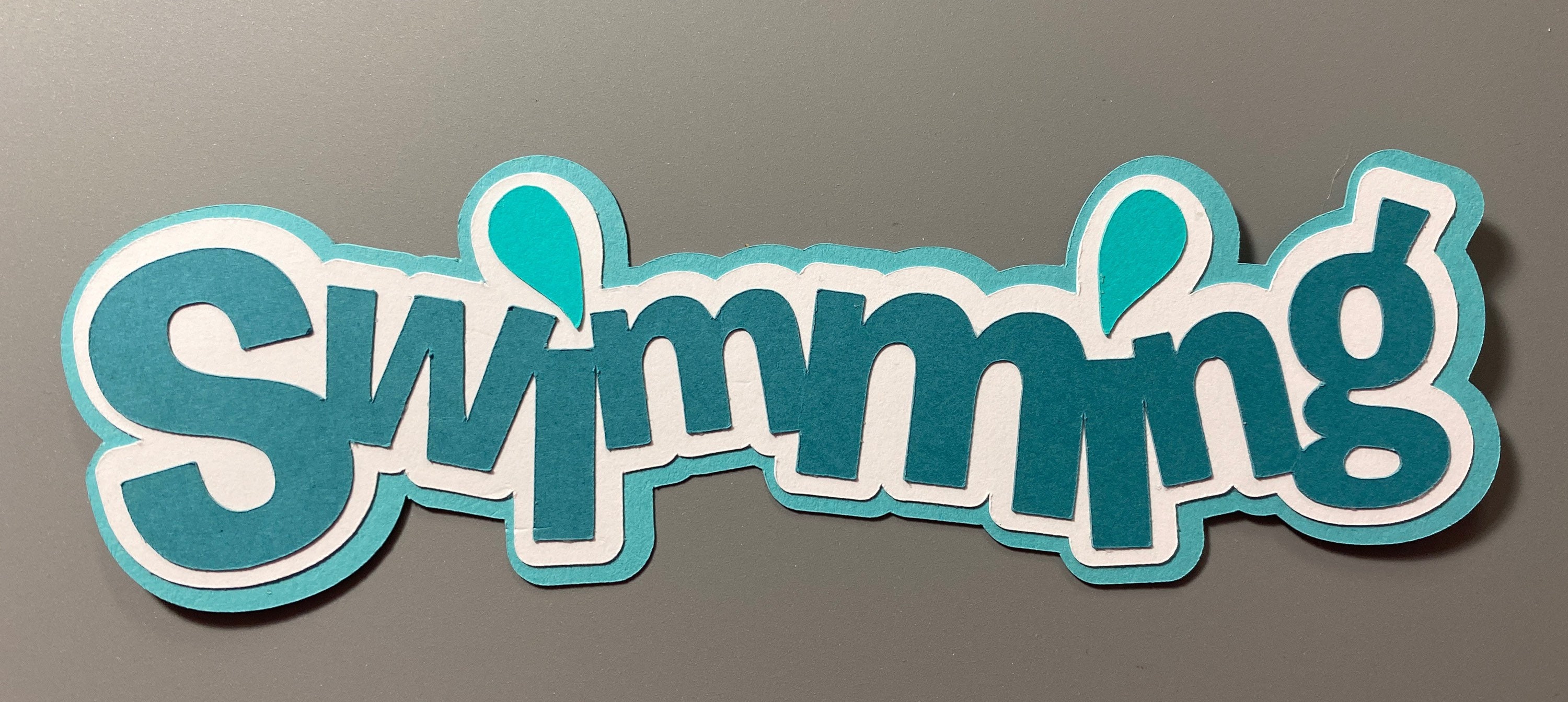 Swim Layered Scrapbooking Die Cut Dimensional Embellishment - Etsy