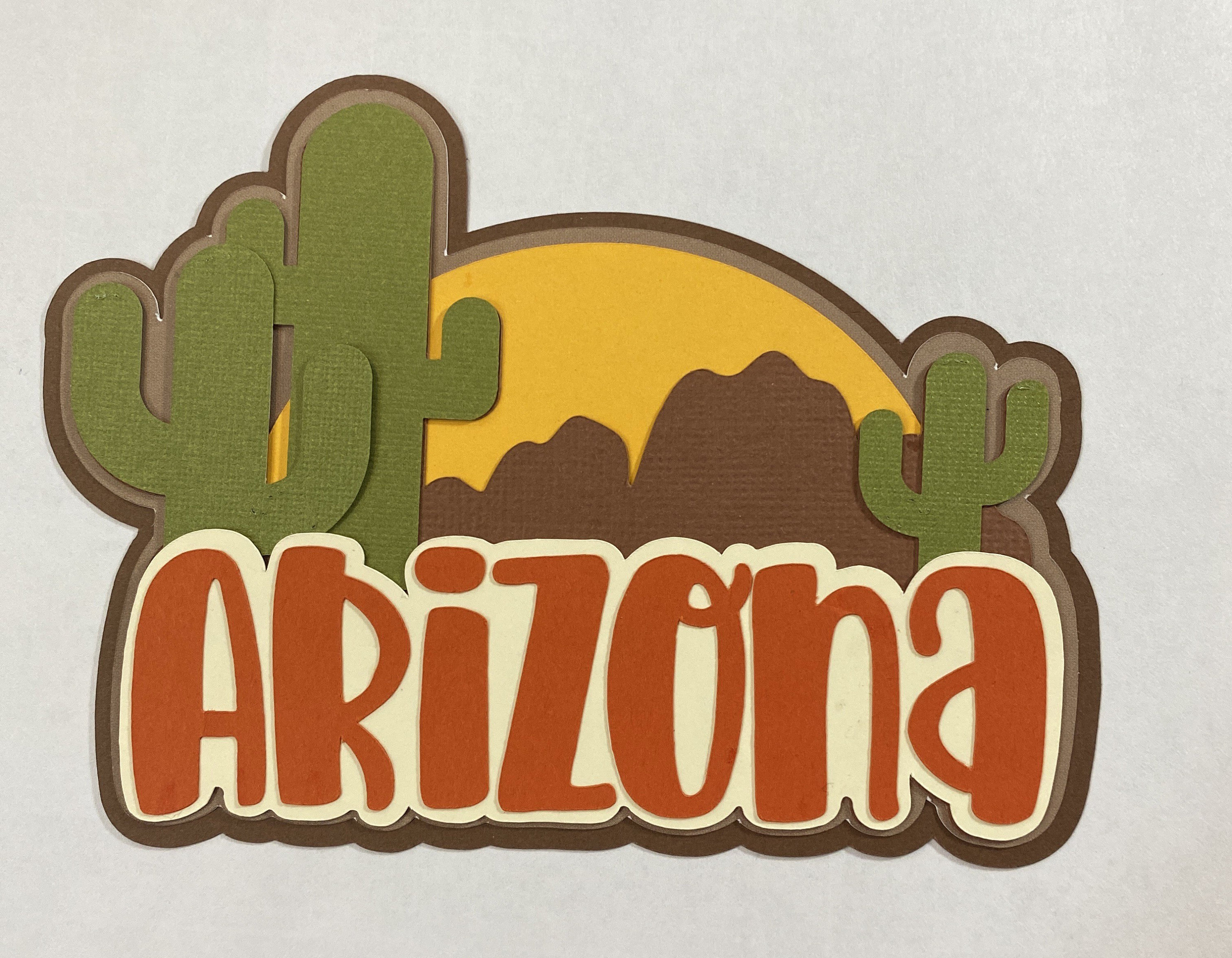Arizona Layered Scrapbooking Die Cut Dimensional Embellishment - Etsy