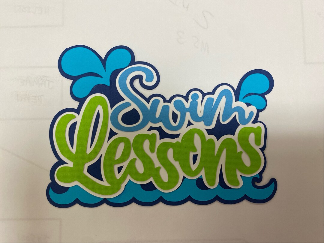 Swim Lessons Layered Scrapbooking Die Cut Dimensional Embellishment - Etsy