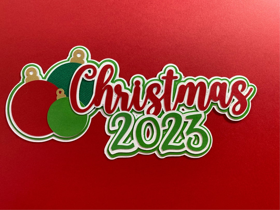 Christmas 2023 Layered Die Cut Scrapbooking Embellishment - Etsy
