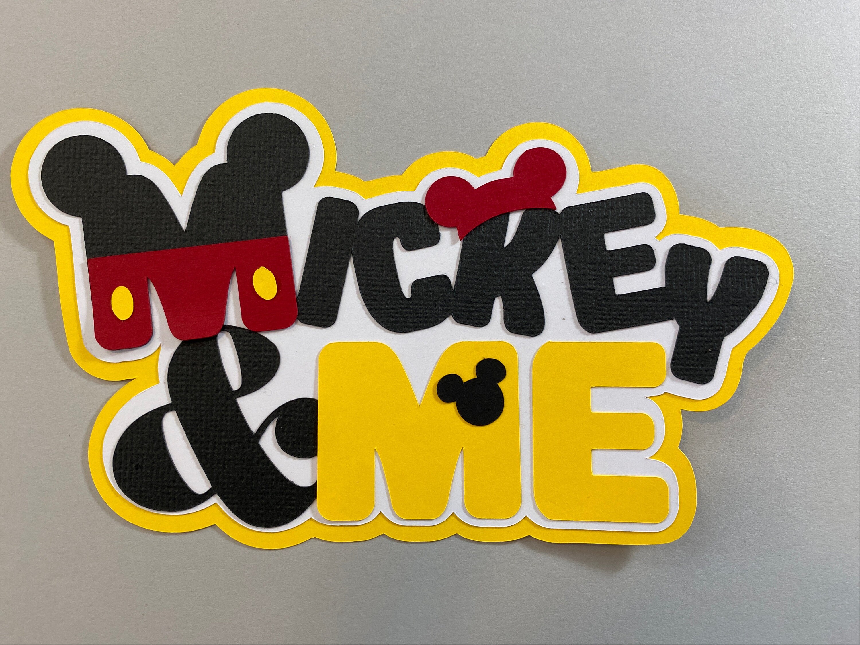 Disney Mickey and Me Cricut Die Cut Scrapbooking Embellishment - Etsy