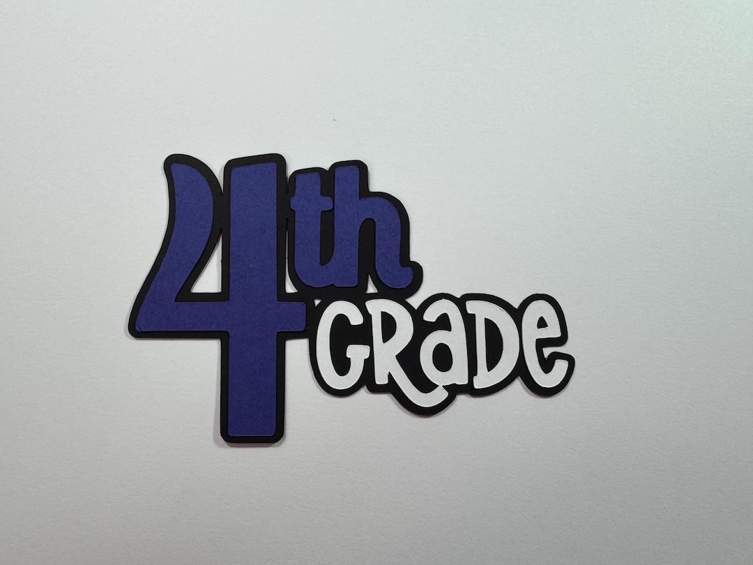4th Grade Scrapbooking Cardmaking Die Cut Embellishment - Etsy