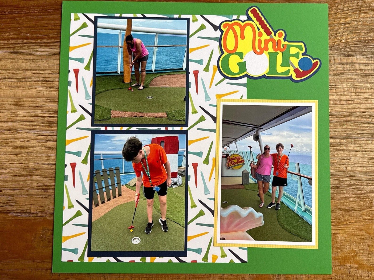 Mini Golf Title Layered Scrapbooking Die Cut Dimensional Embellishment ...