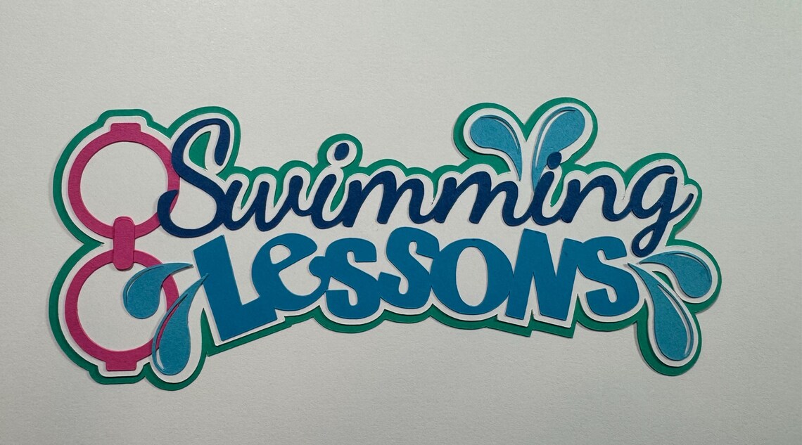 Swimming Lessons Title Scrapbooking Die Cut Embellishment - Etsy
