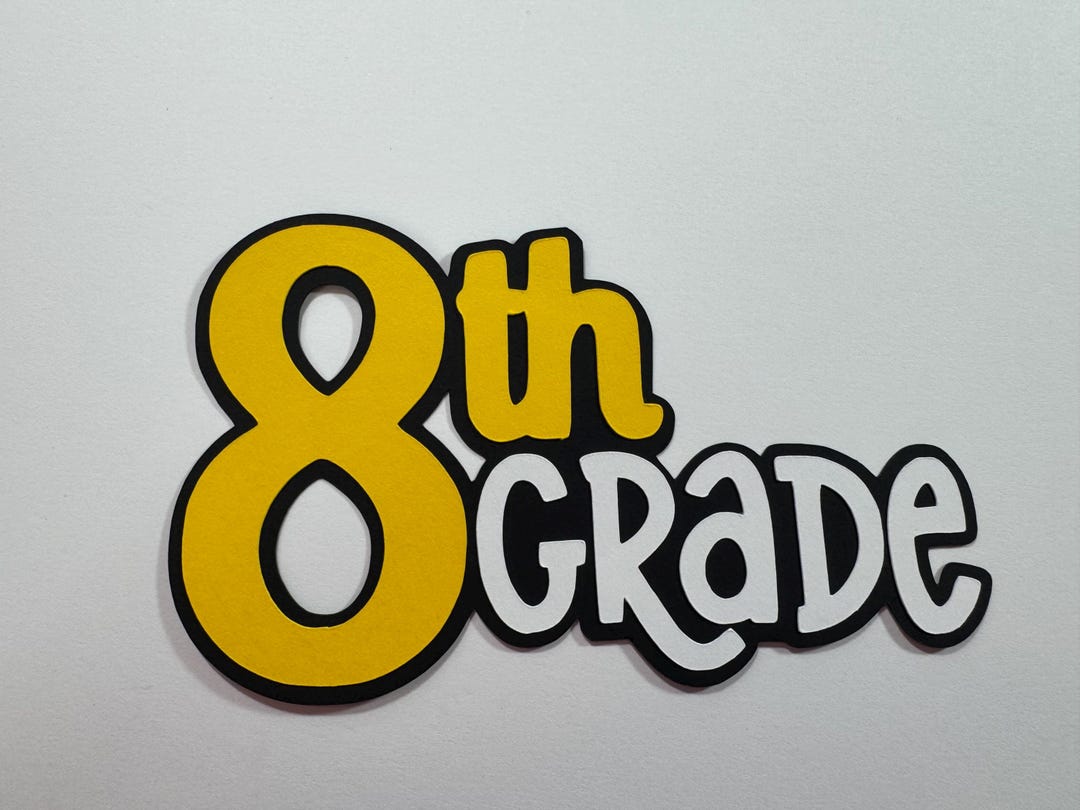 8th Grade Scrapbooking Cardmaking Die Cut Embellishment - Etsy