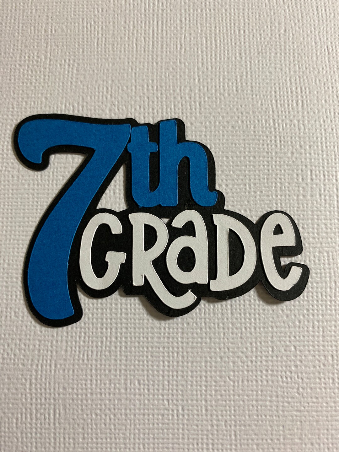 7th Grade Scrapbooking Cardmaking Die Cut Embellishment - Etsy
