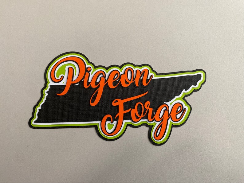Pigeon Forge Layered Scrapbooking Die Cut Dimensional Embellishment - Etsy