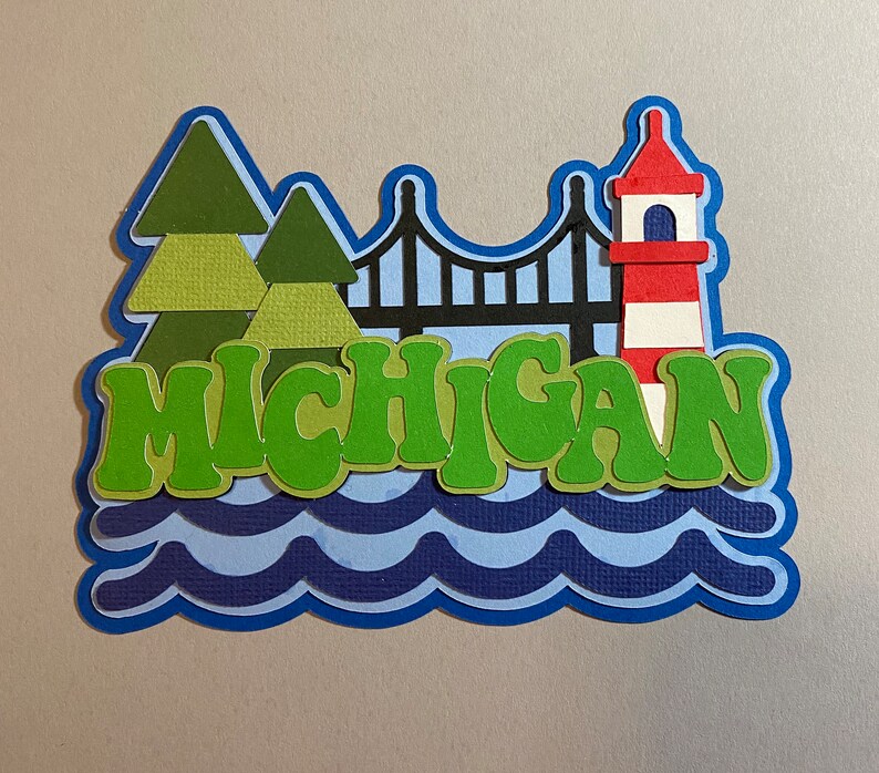 Michigan Layered Scrapbooking Die Cut Dimensional Embellishment - Etsy