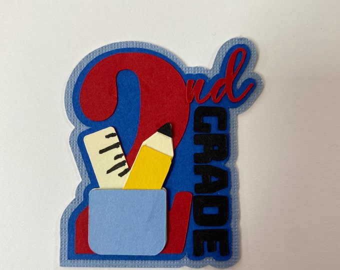 2nd Grade Scrapbooking Cardmaking Die Cut Embellishment - Etsy