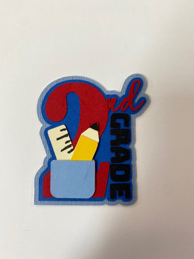2nd Grade Scrapbooking Cardmaking Die Cut Embellishment - Etsy