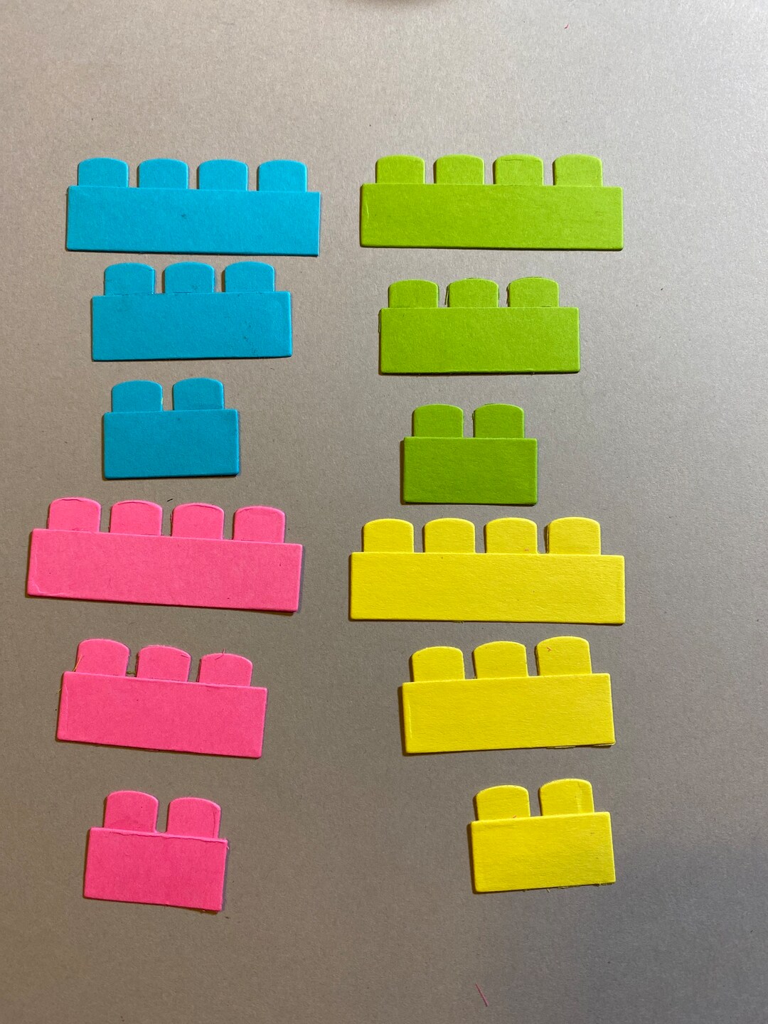 Set of 12 Building Blocks Layered Scrapbooking Die Cut Dimensional ...