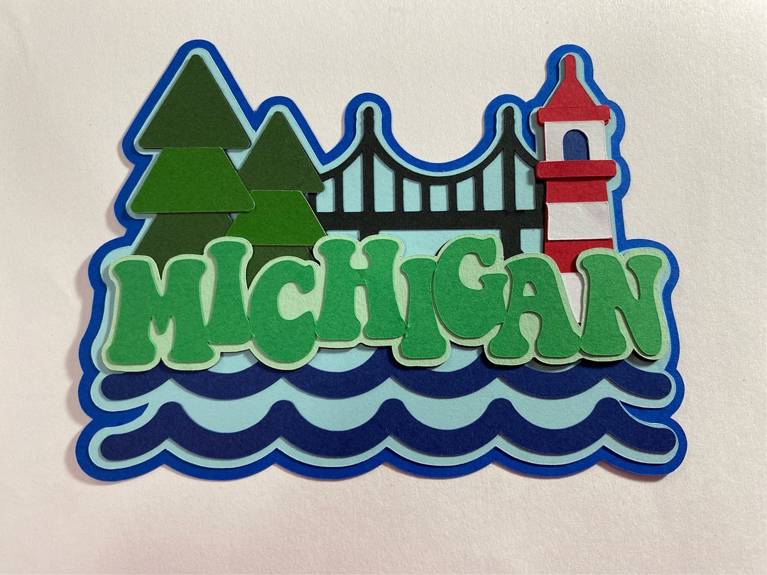 Michigan Layered Scrapbooking Die Cut Dimensional Embellishment - Etsy