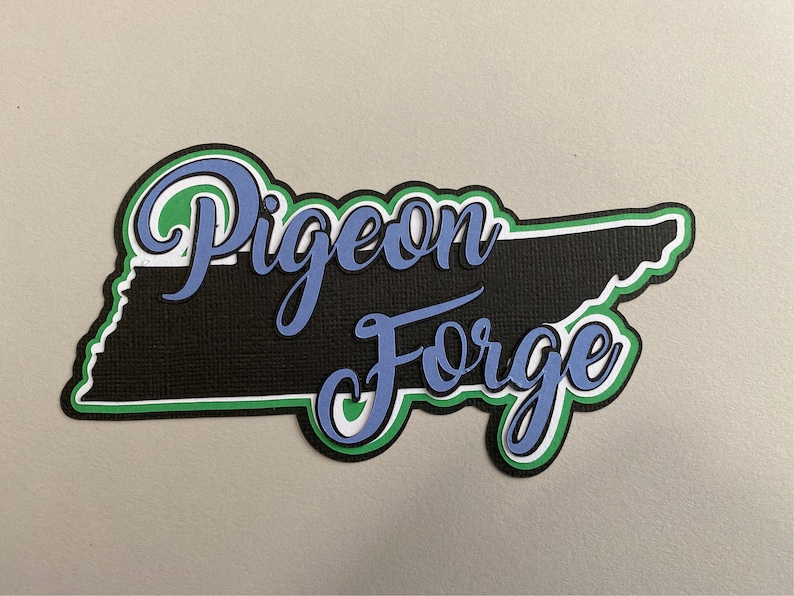 Pigeon Forge Layered Scrapbooking Die Cut Dimensional Embellishment - Etsy
