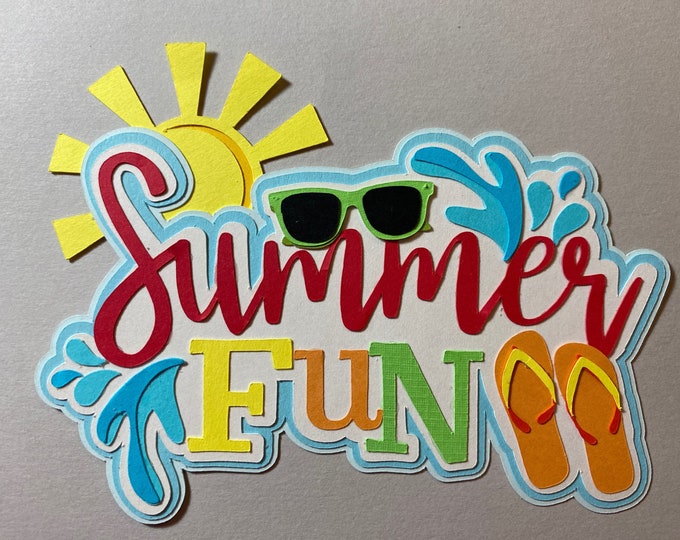 Summer Fun Title Scrapbooking Die Cut Embellishment - Etsy