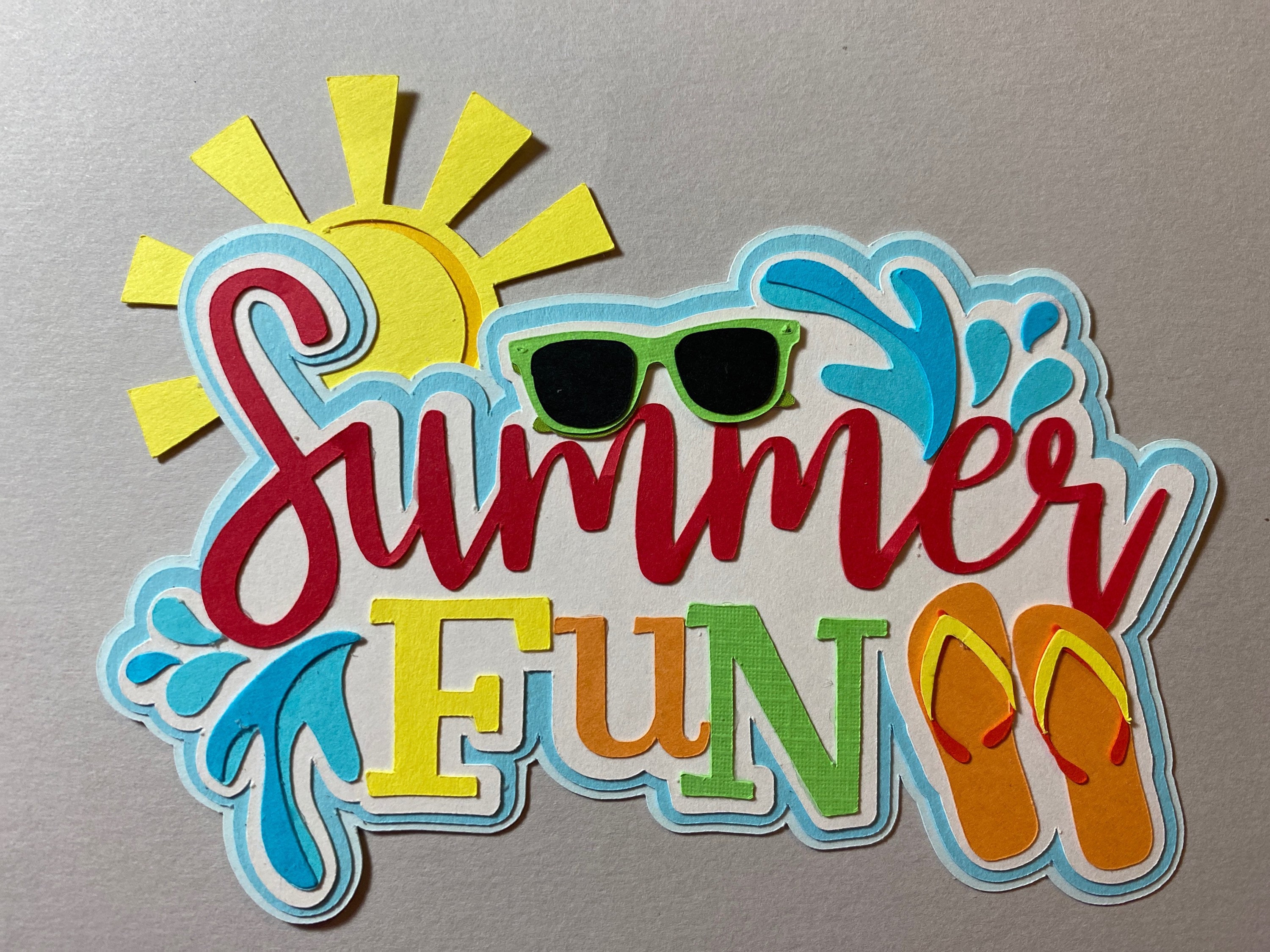 Summer Fun Title Scrapbooking Die Cut Embellishment - Etsy