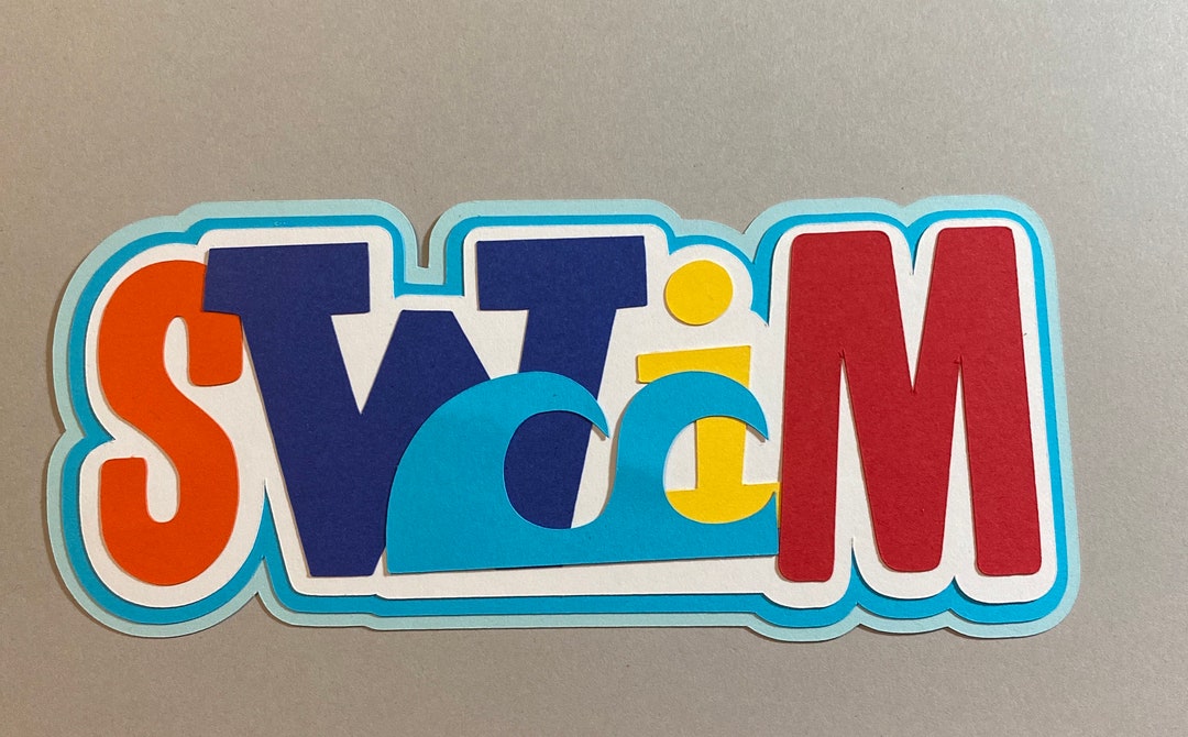 Swim Layered Scrapbooking Die Cut Dimensional Embellishment - Etsy